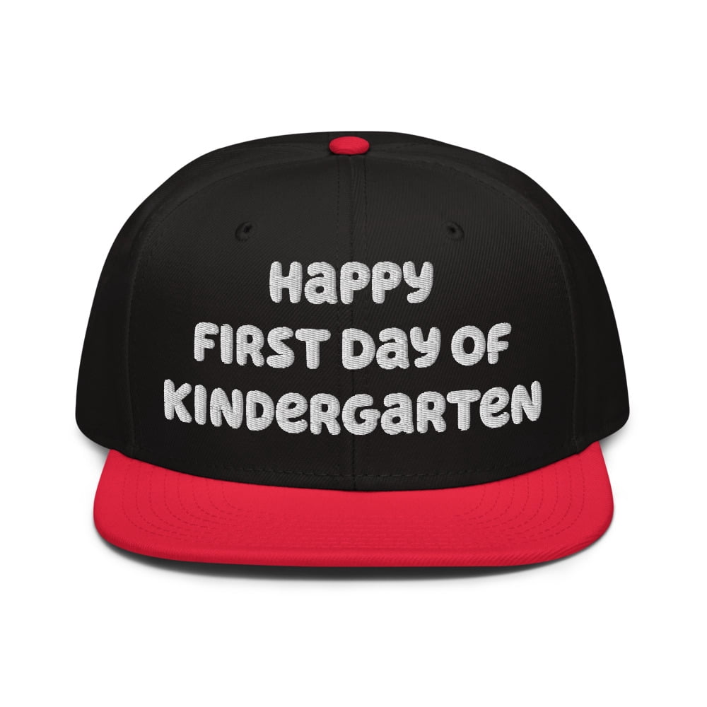 Back To School Snapback Hat, Happy First Day of Kindergarten ...