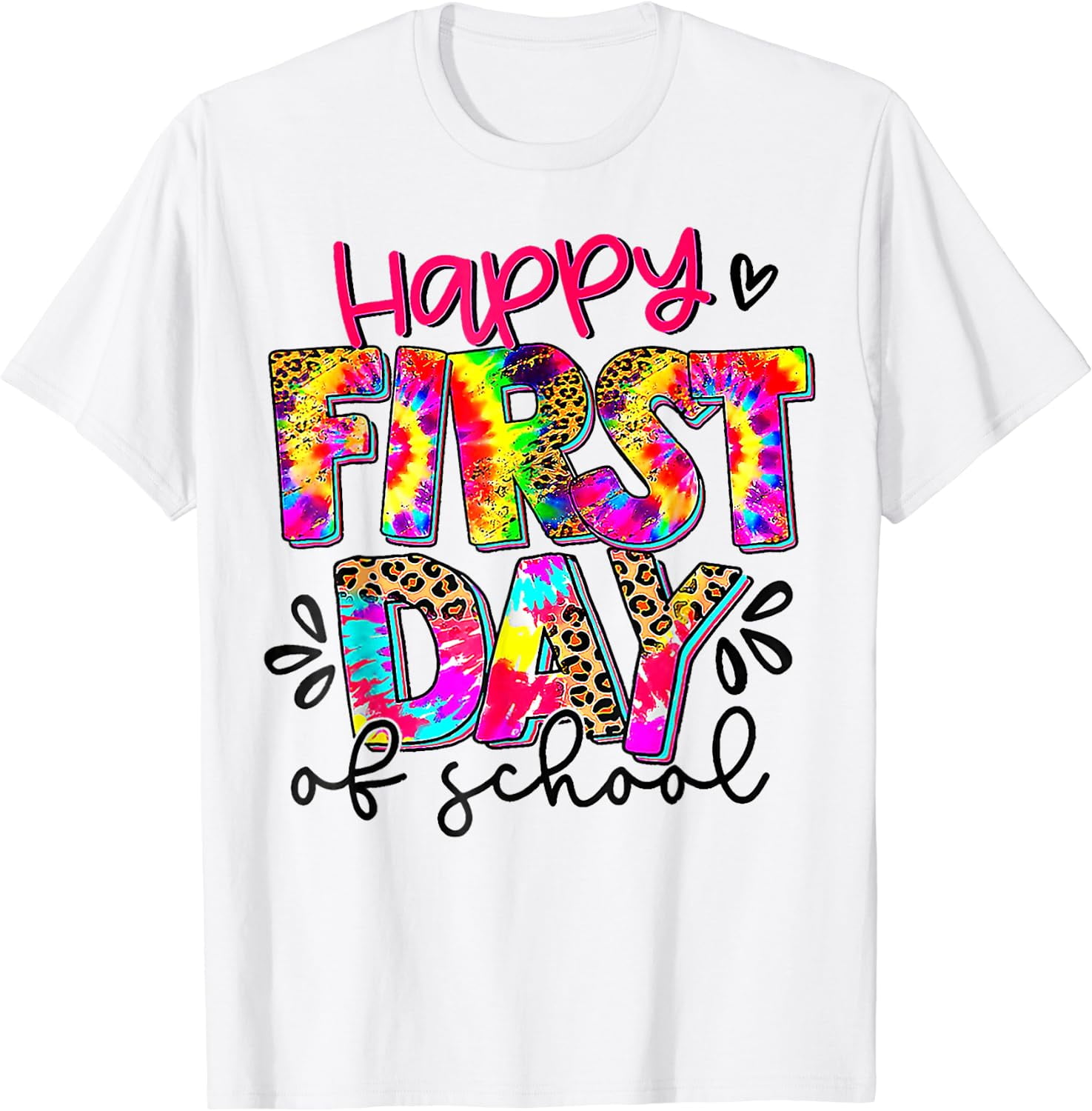 Back To School Teacher Student Happy First Day Of School Kid T-Shirt ...