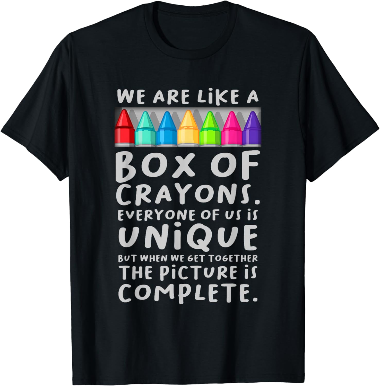 Back To School Teacher We Are Like A Box Of Crayons T-Shirt - Walmart.com