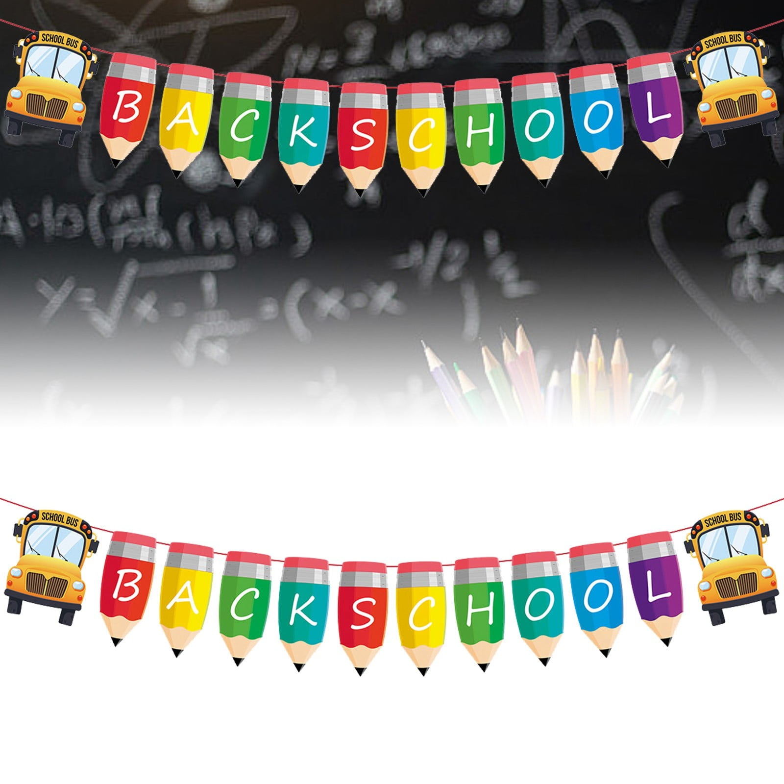 Back To School Theme Flag Banner Back To School Background Decoration ...