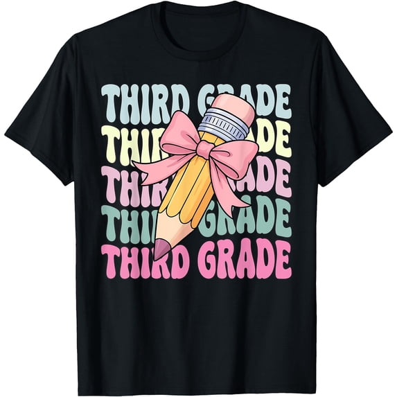 Back To School Third Grade Coquette First Day Of 3Rd Grade T-Shirt ...