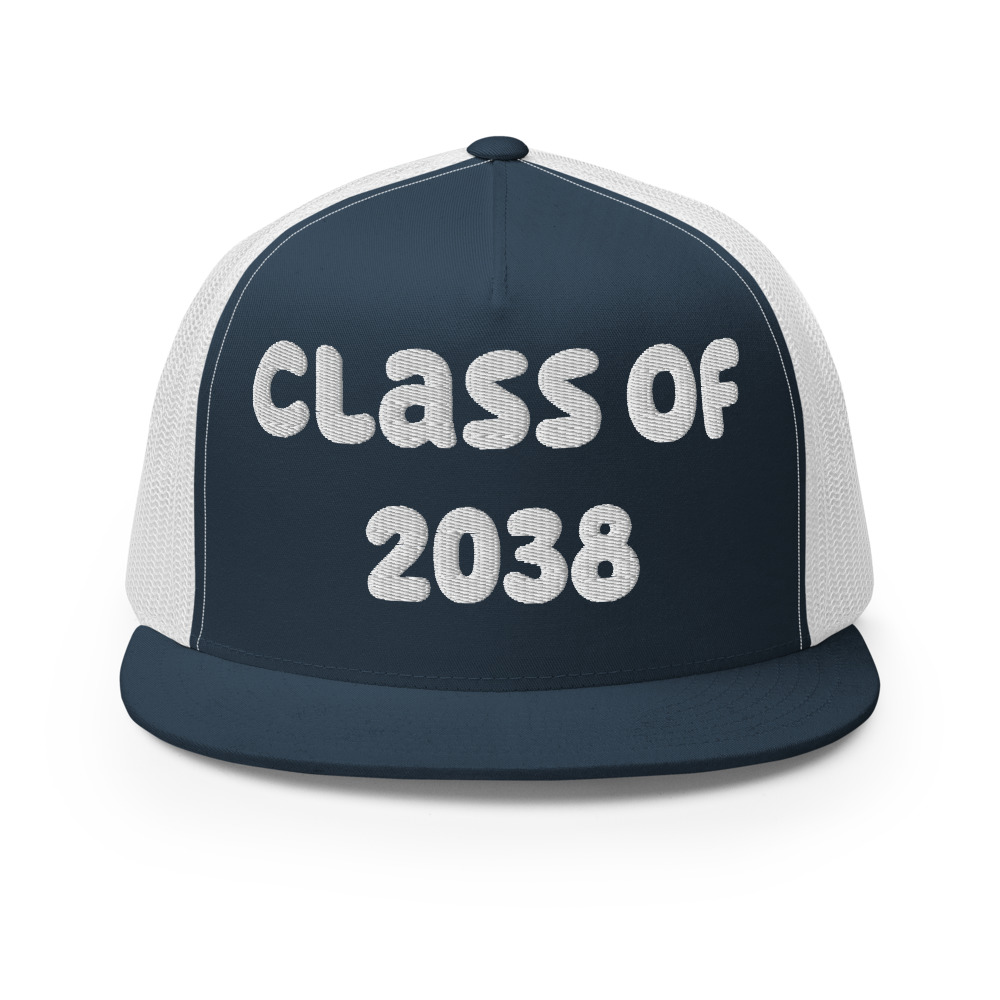 Back To School Trucker Cap, Class Of 2038 Pre K Graduate Preschool ...