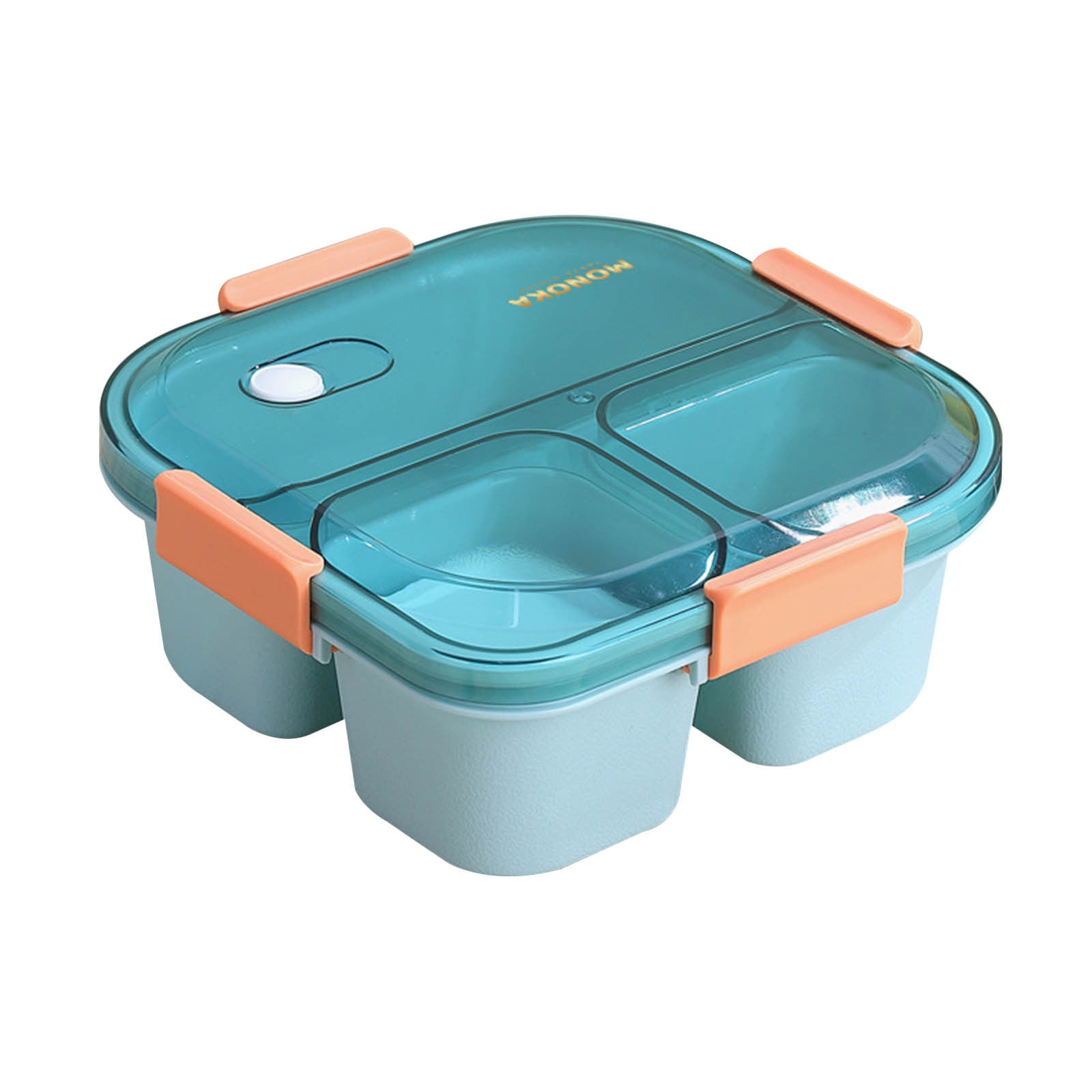 Yhmxh Sky Blue Bento Box for Adults, 3-Compartment with Dividers for ...
