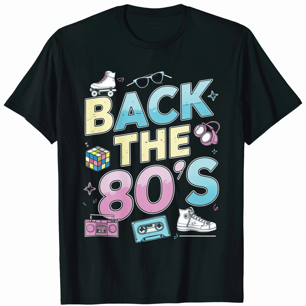Back To The 80s Retro Vintage Disco Music 80s Nostalgia T-Shirt ...