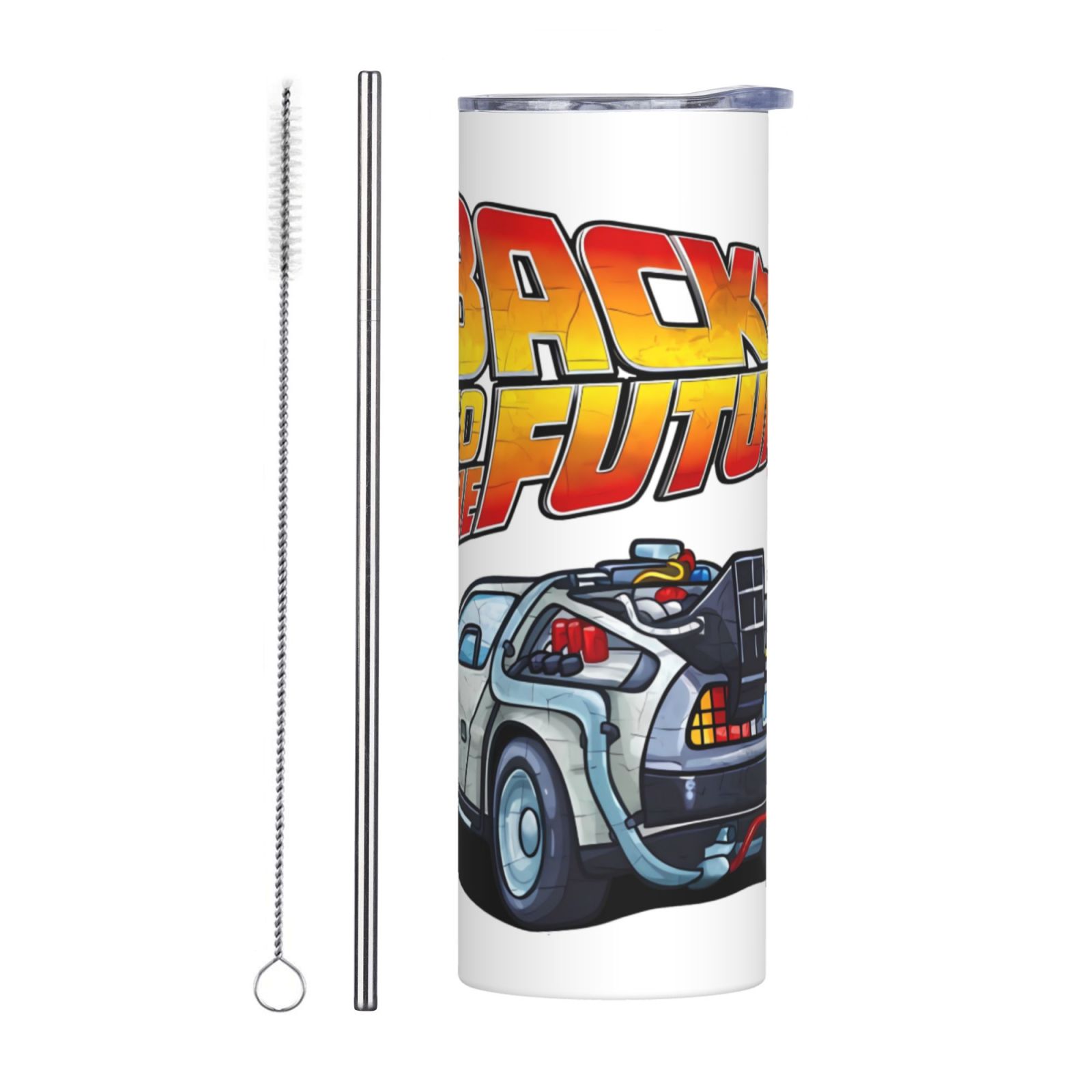 Back To The Future 20 oz Stainless Steel Insulated Mug with Lid and ...