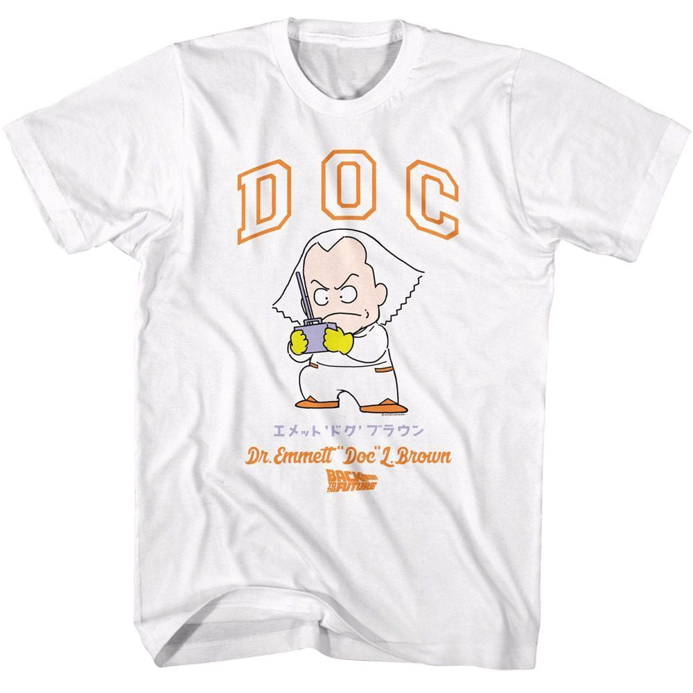 Back To The Future Doc Cartoon Character White Movie Shirt - Walmart.com