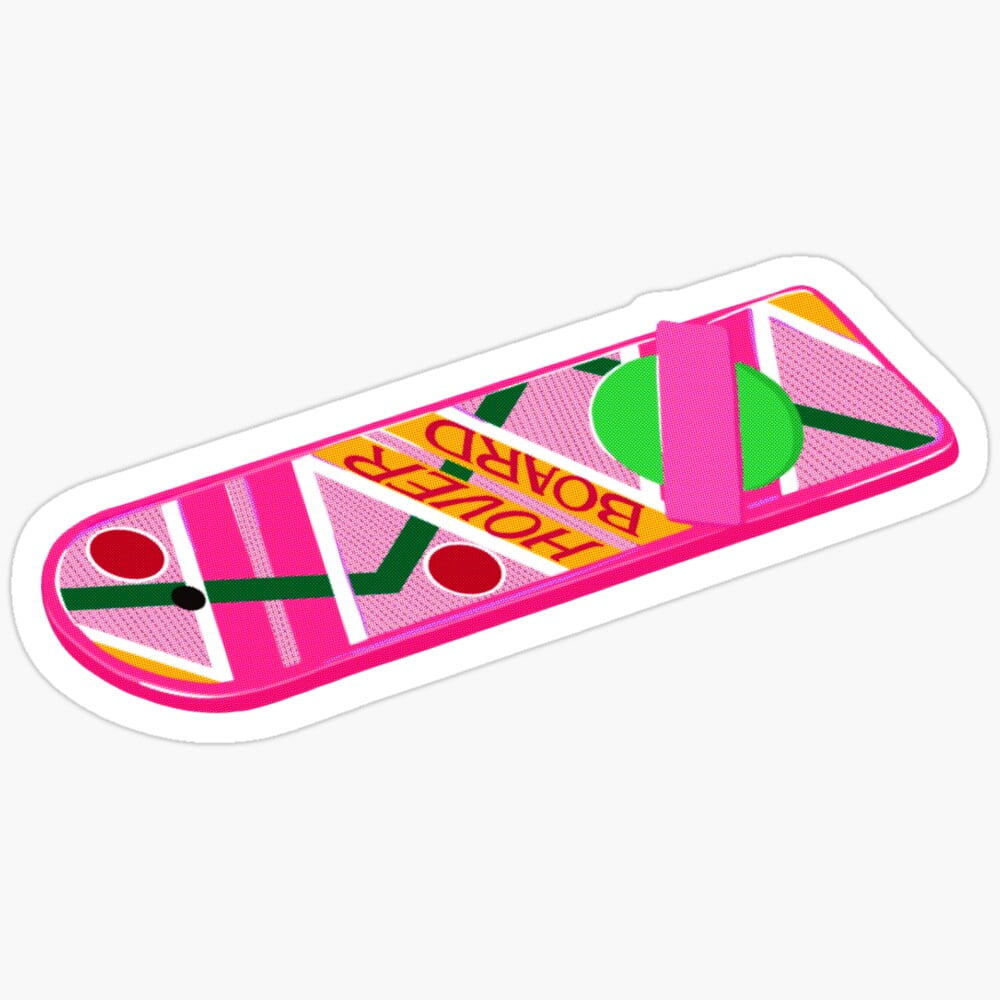 Back To The Future Hover Board Sticker Phone Decal Water Bottle ...