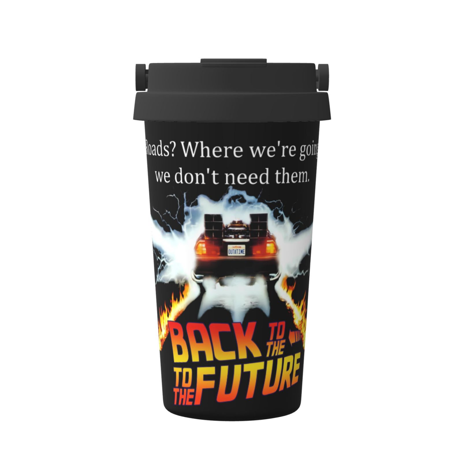 Back To The Future Insulated Coffee Mug with Leak Proof Lid Reusable ...
