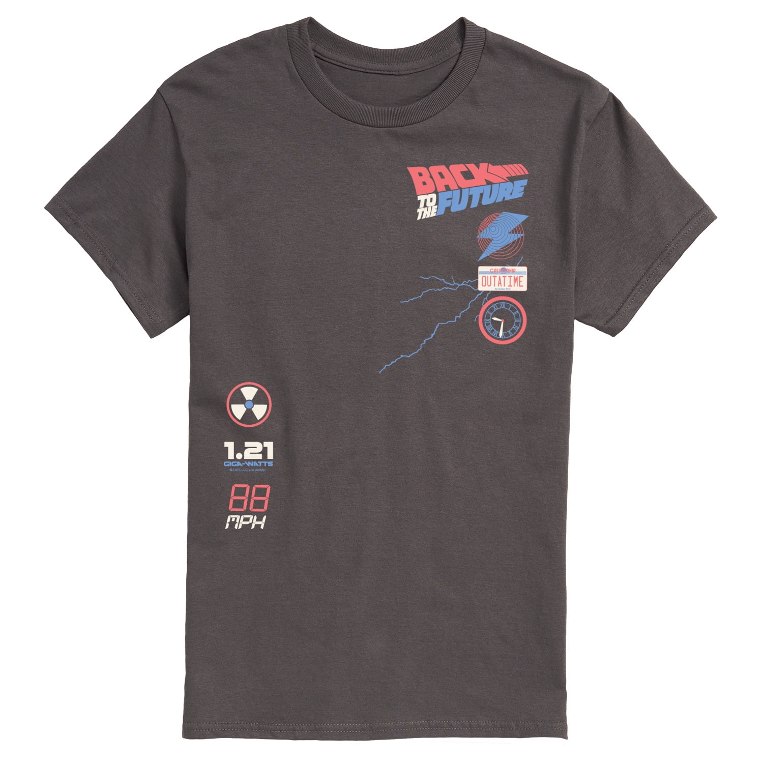 Back To The Future - License Plate And Icon - Men's Short Sleeve ...