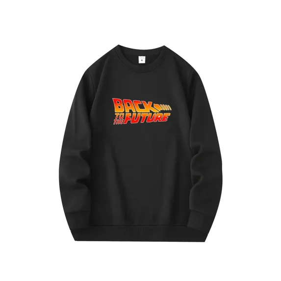 Back To The Future Print Men's Versatile Long Sleeve Comfy Sweatshirt ...