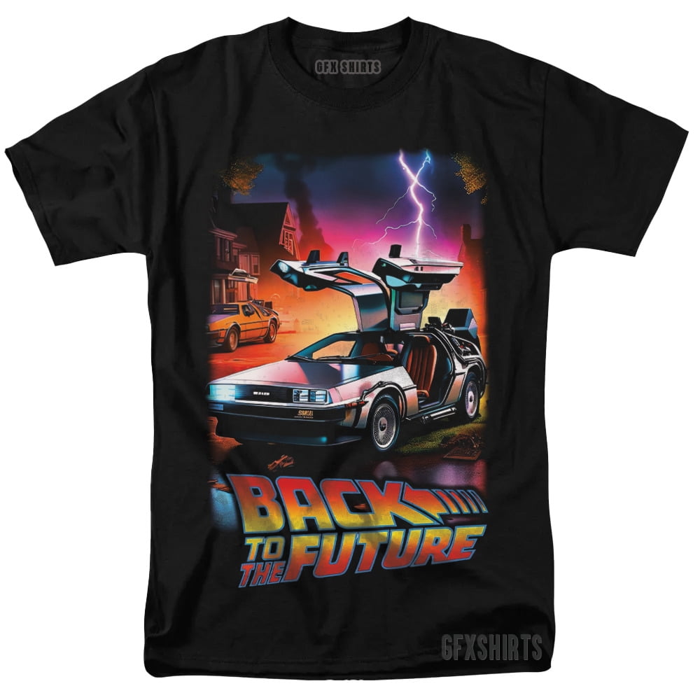 Back To The Future Shirt Delorean Classic Movie Poster Graphic Design T ...