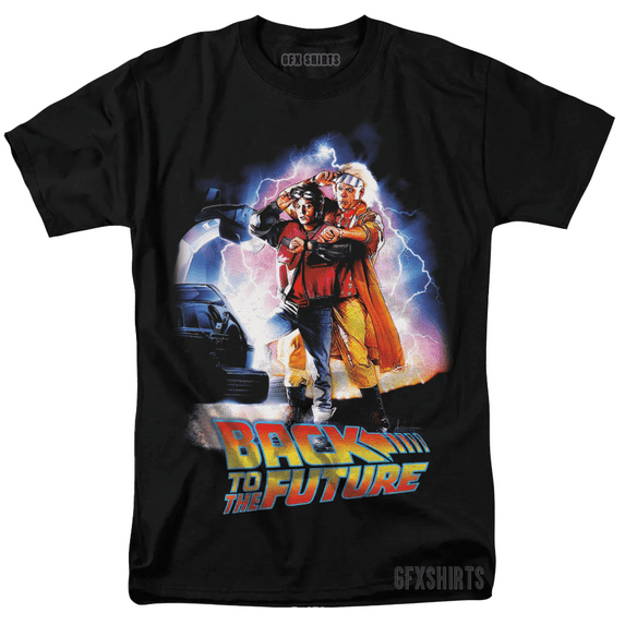 Back To The Future Shirt Delorean Classic Movie Vtg Poster Promo Design ...