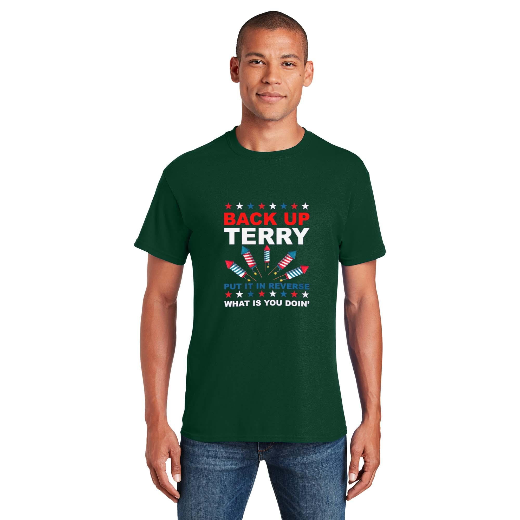 Back Up Terry Funny Fireworks 4th Of July Humor Reverse Celebration T ...