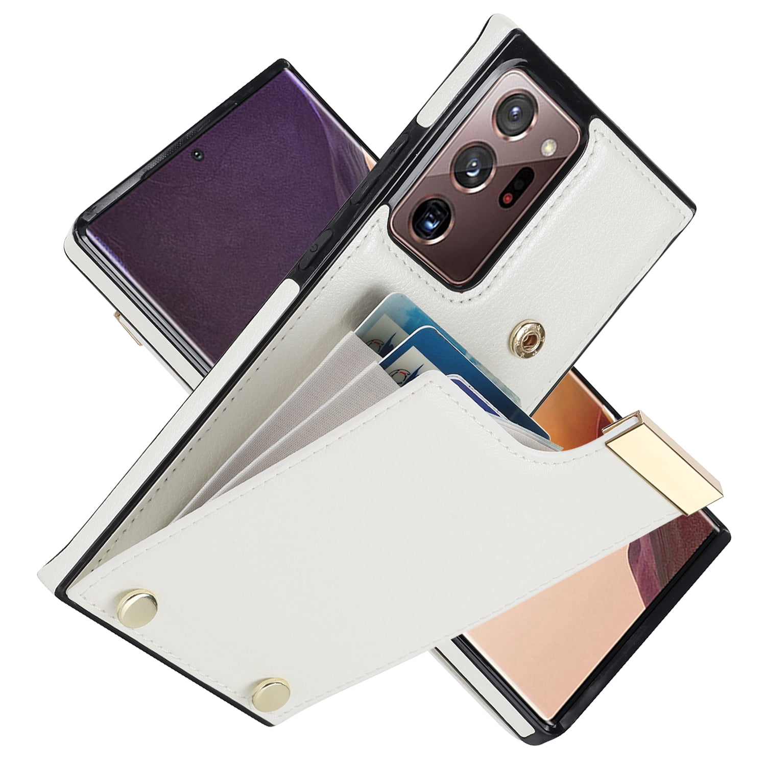 Back Wallet Cover for Samsung Galaxy Note 20,Shockproof Premium PU ...