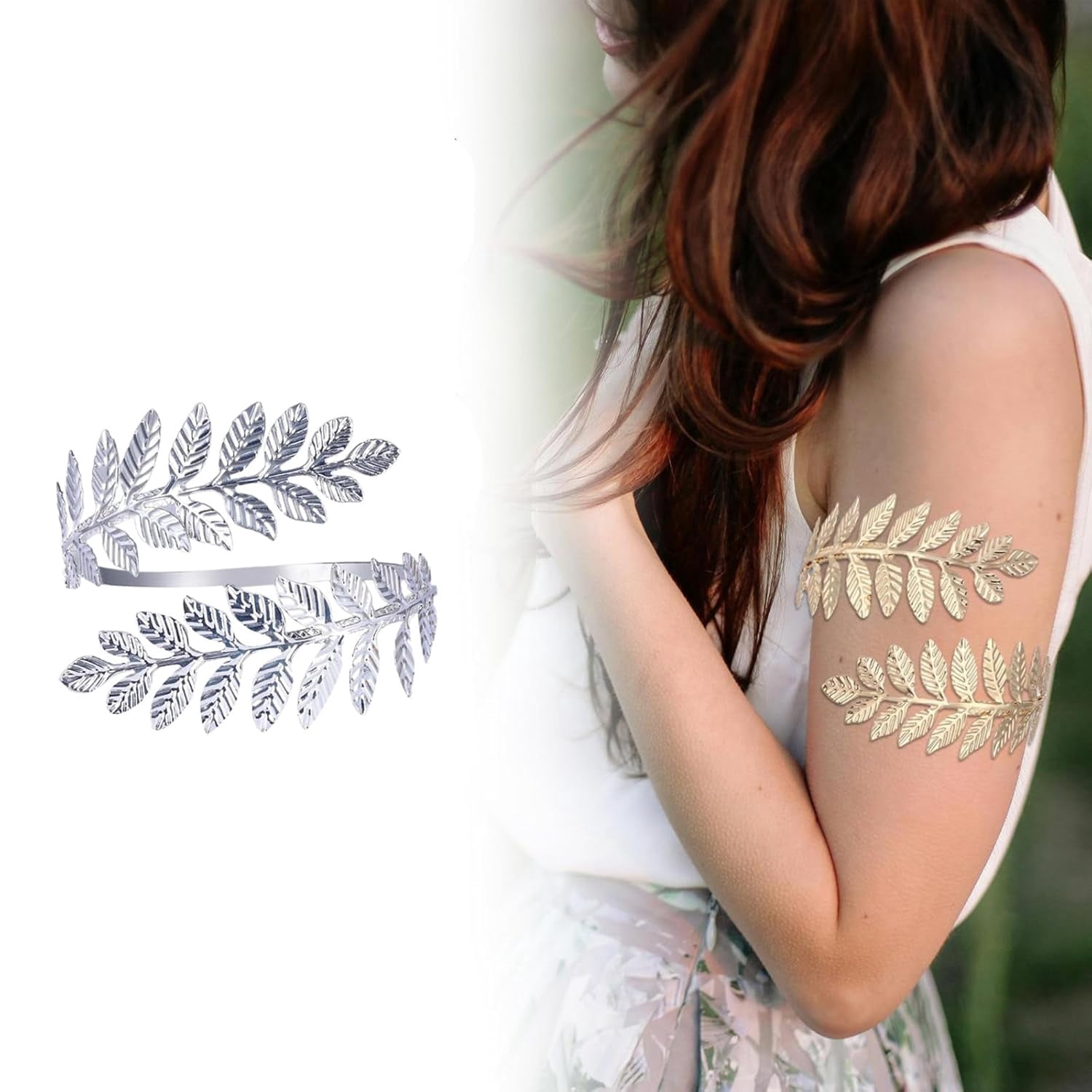 Back-Worn Leaf Metal Headband - Gold Leaf Bridal Wedding Headpiece ...