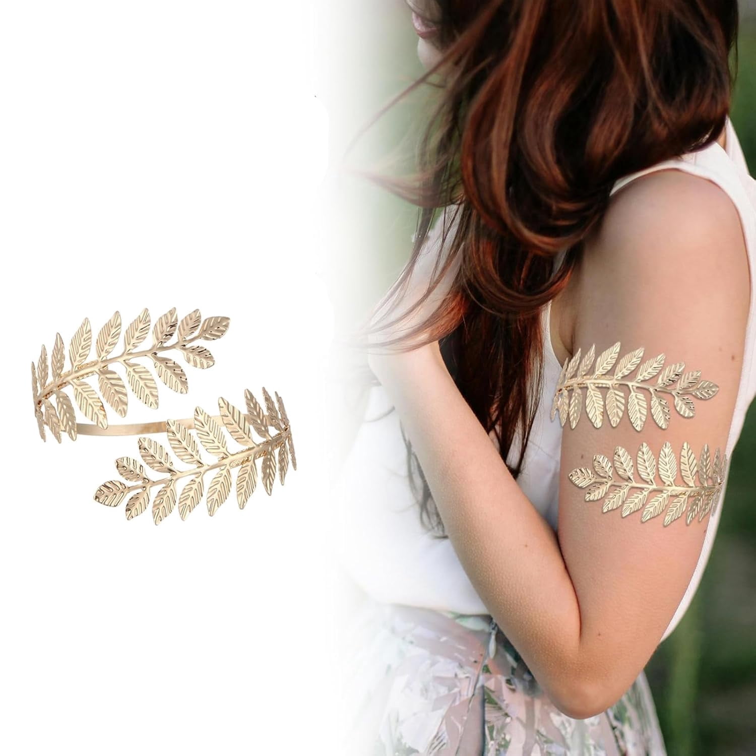 Back-Worn Leaf Metal Headband - Gold Leaf Bridal Wedding Headpiece ...