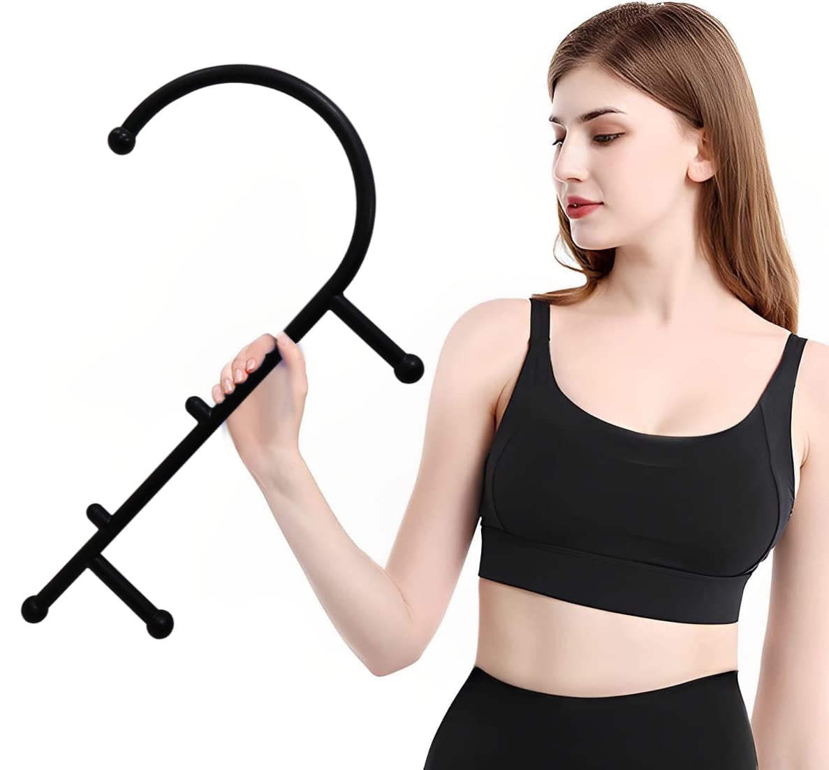 Back and Neck Massage Hook Trigger Point Therapy Deep Muscle Compression Systemic Muscle Pain ...