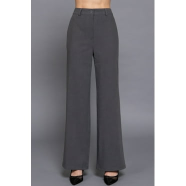 Time and Tru Women's High Rise Wide Leg Crop Pants - Walmart.com