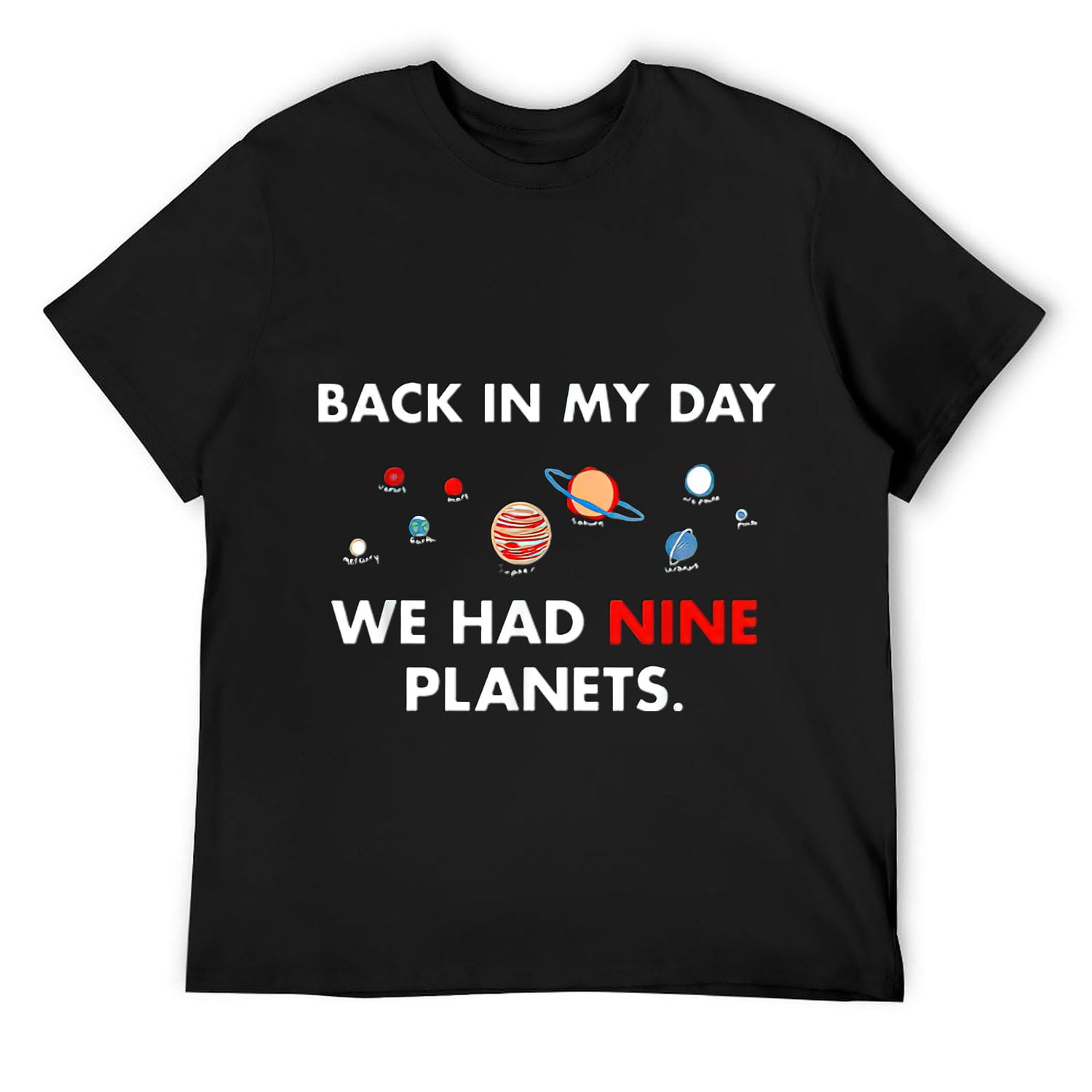 Back in my Day we had 9 Planets Science Teacher Nerd Shirt - Walmart.com