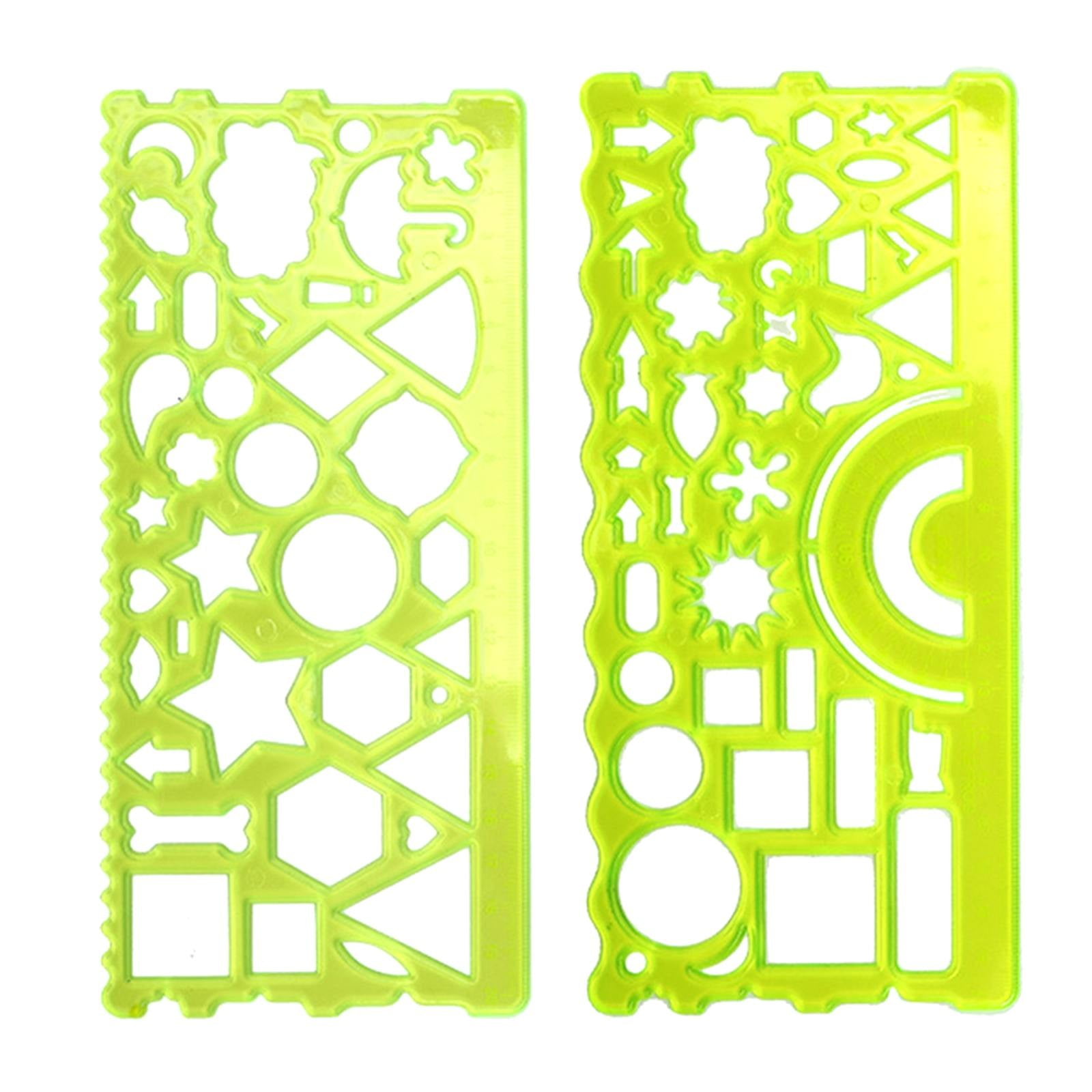 Back to school supplies,2 Pcs Geometric Drawings Templates Multi Shaped ...