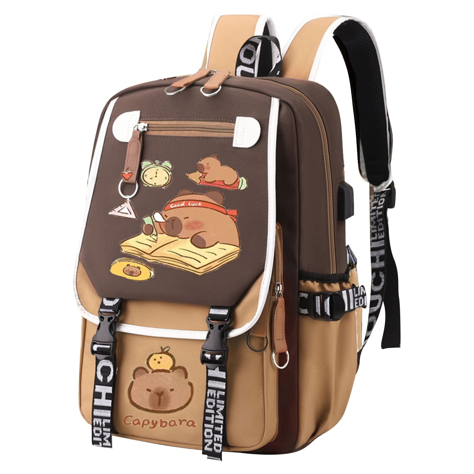 Back to school supplies,Kawaii Backpack School Capybara Cute Bag Preppy ...