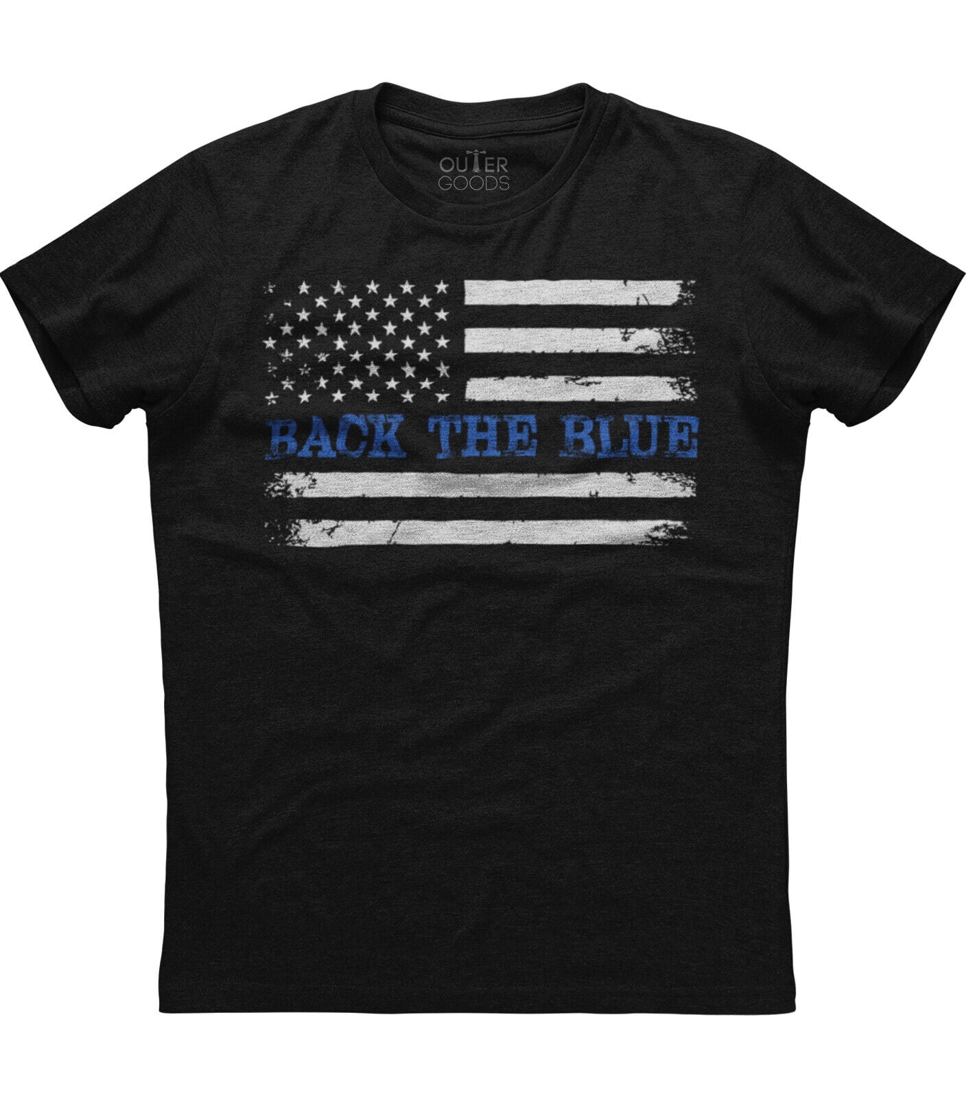 Back the Blue Thin Blue Line American Flag Police Support Unisex Black ...