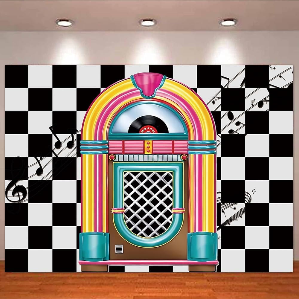 Back to 50's Sock Hop Photography Banner Birthday Rock Roll 50's 60's ...