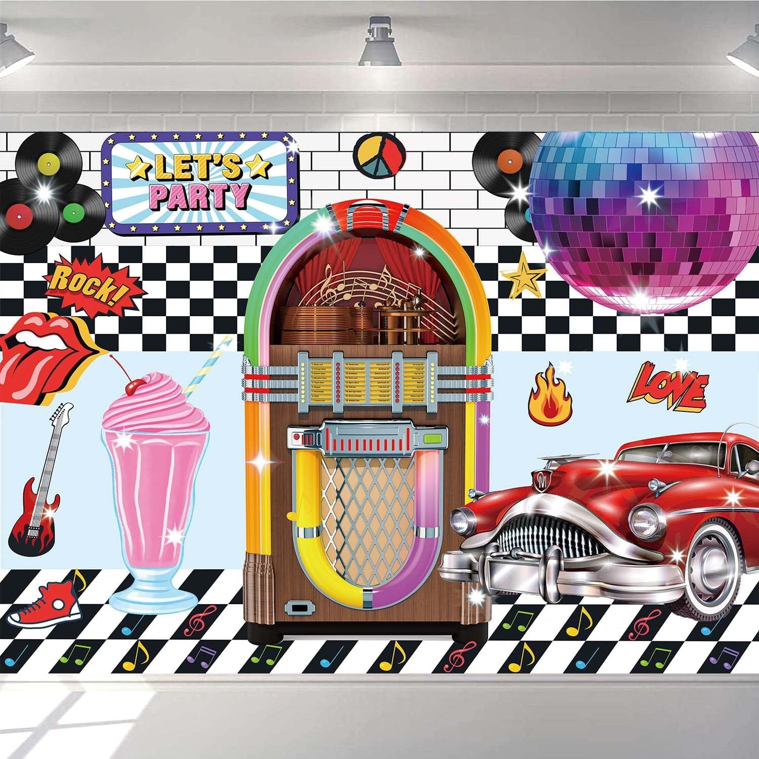 Back to 50s Backdrop Rock 1950s Photo Background for Photography 50's ...