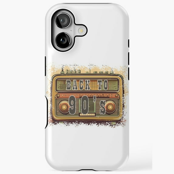 Back to 90s Retro Nostalgia Phone Case with iPhone 11 to 17 Pro Max ...