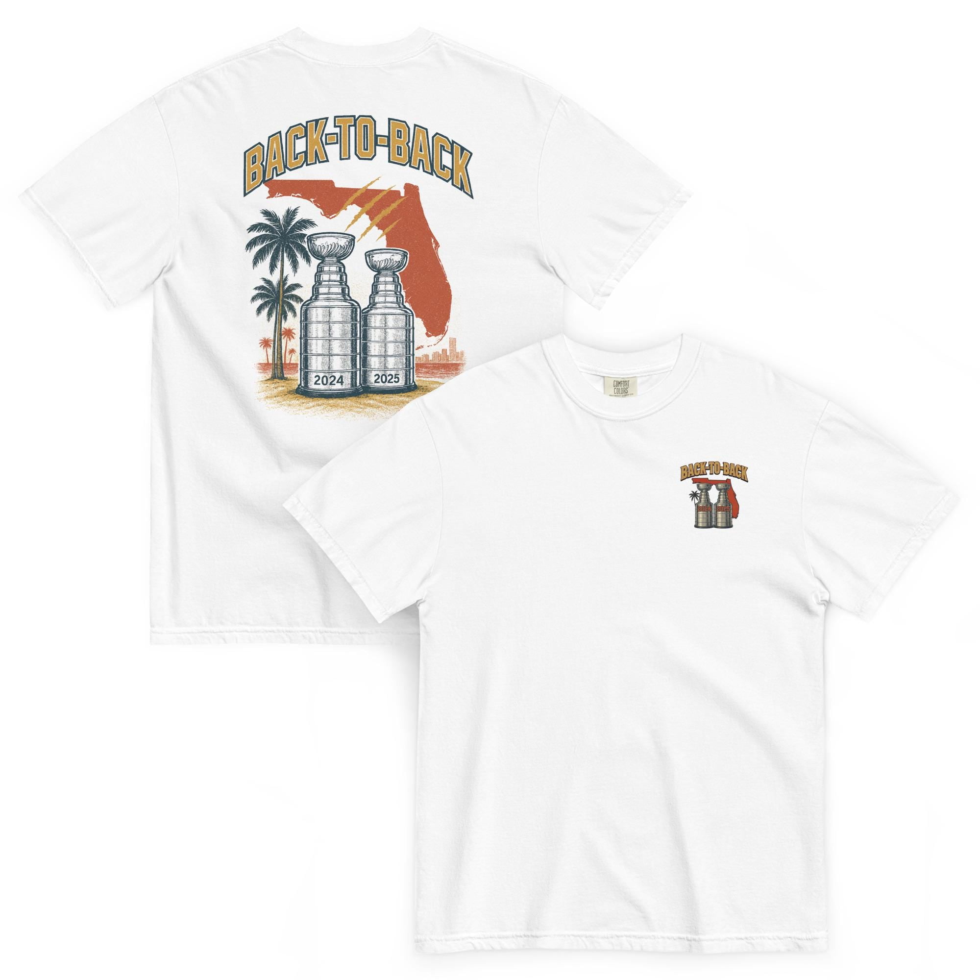 Back-to-Back Stanley Cup Comfort Colors Shirt – Florida! Hockey Champs ...