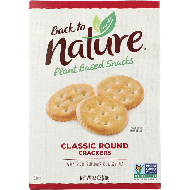 Back to Nature Classic Round Crackers, Non-GMO Project Verified, Kosher ...