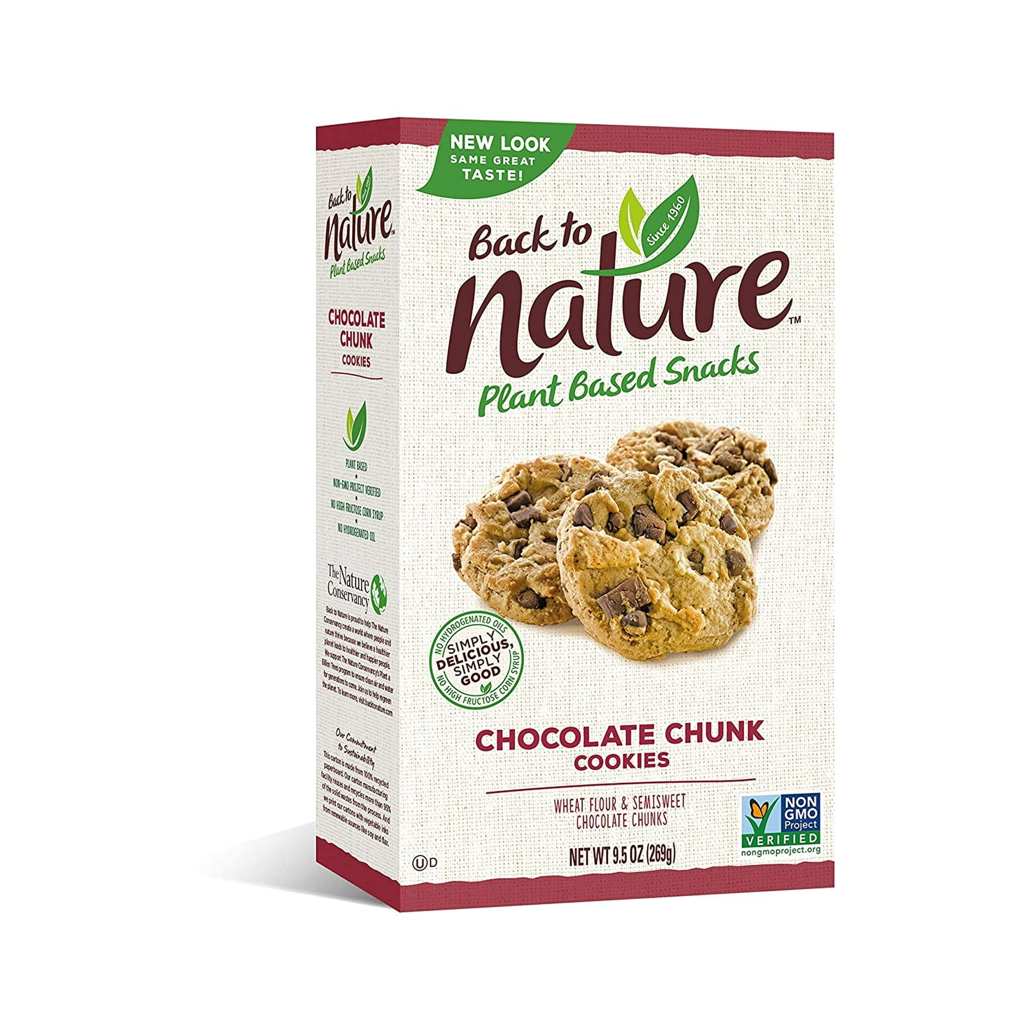 Back to Nature Cookies, Non-GMO Chocolate Chunk, 9.5 Ounce (Packaging ...