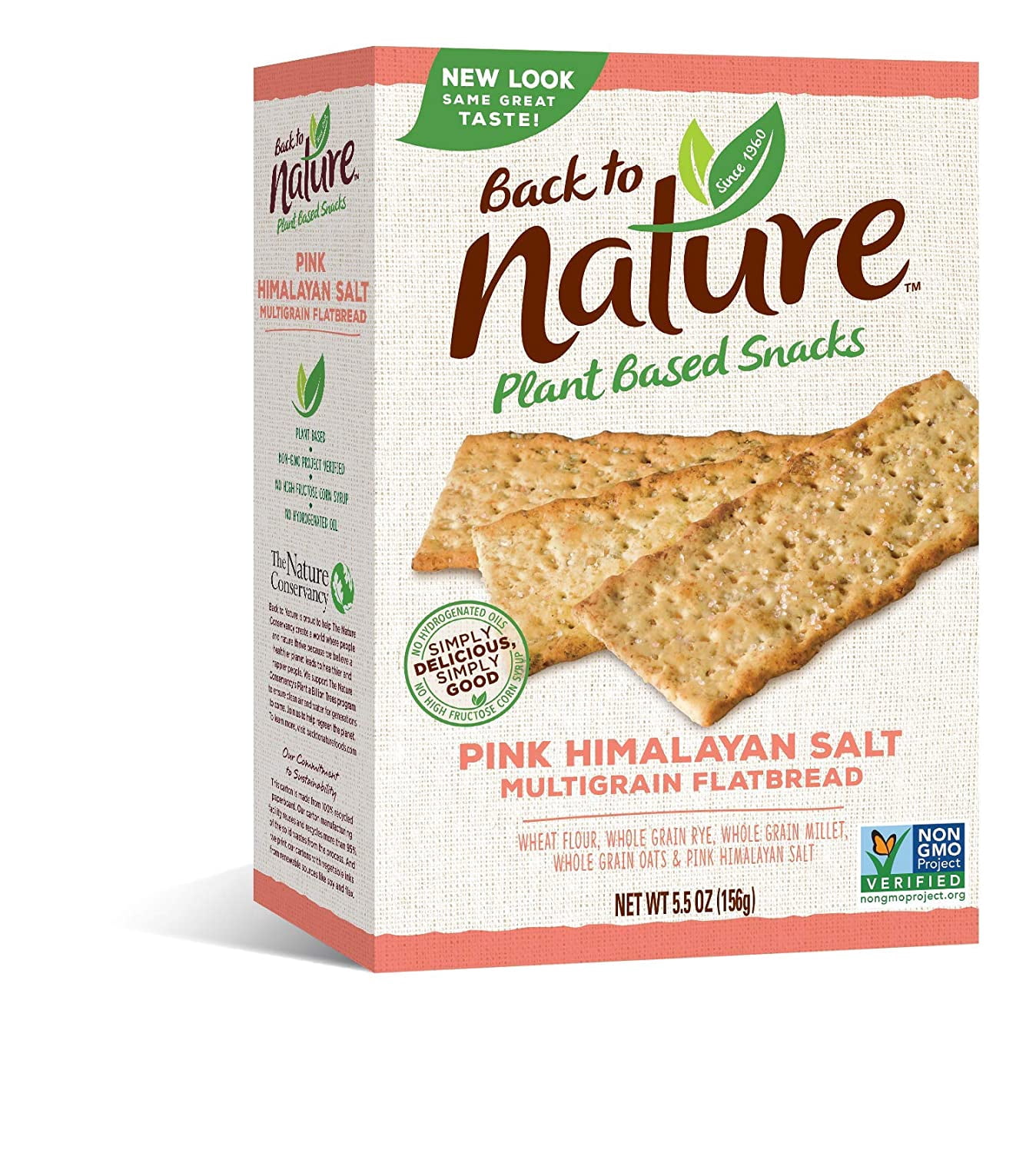 Back to Nature Flatbread Crackers, Pink Himalayan Salt Multigrain, 5 ...