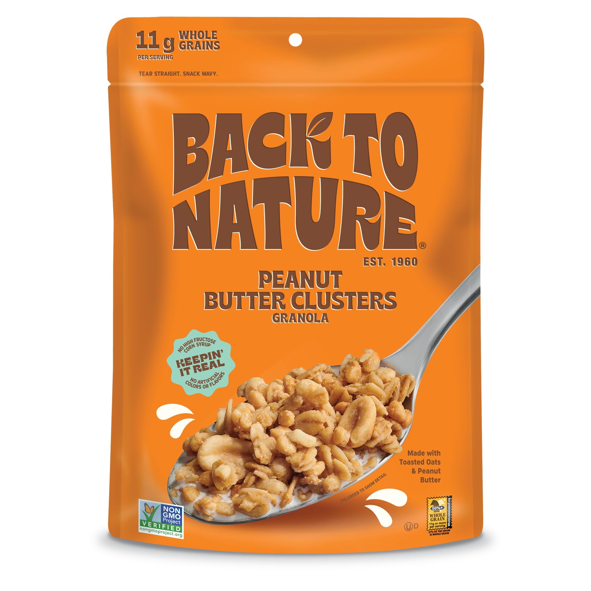Back to Nature Granola Clusters Cereal GJM1 - Non-GMO, Plant Based ...