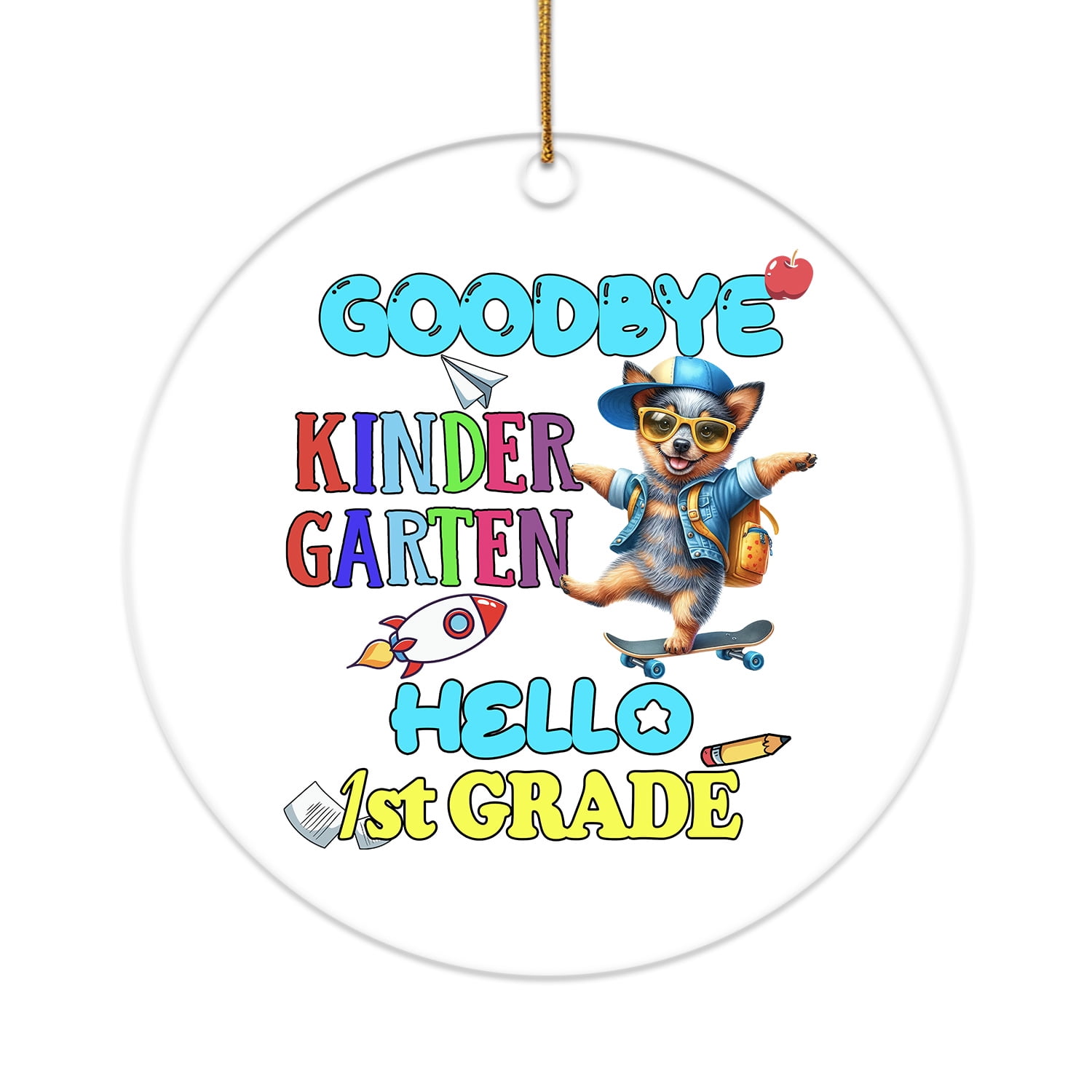 Back to School Australian Cattle Dog Goodbye Kindergarten Hello 1st ...