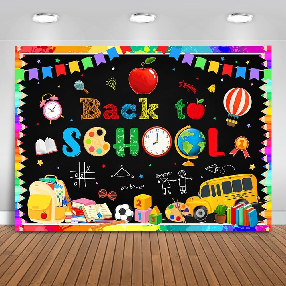 Back to School Backdrop Bulletin Board Back to School Background ...