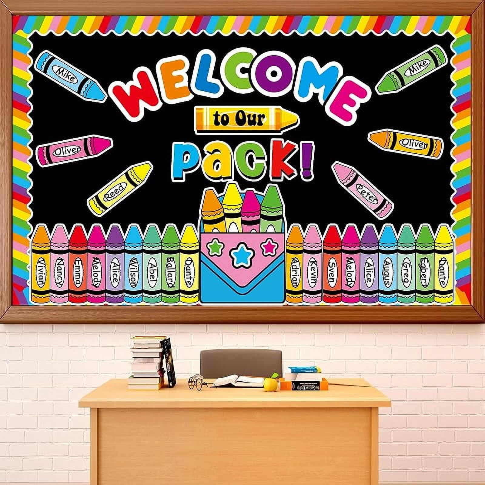 Back to School Backdrop Bulletin Board Back to School Background ...