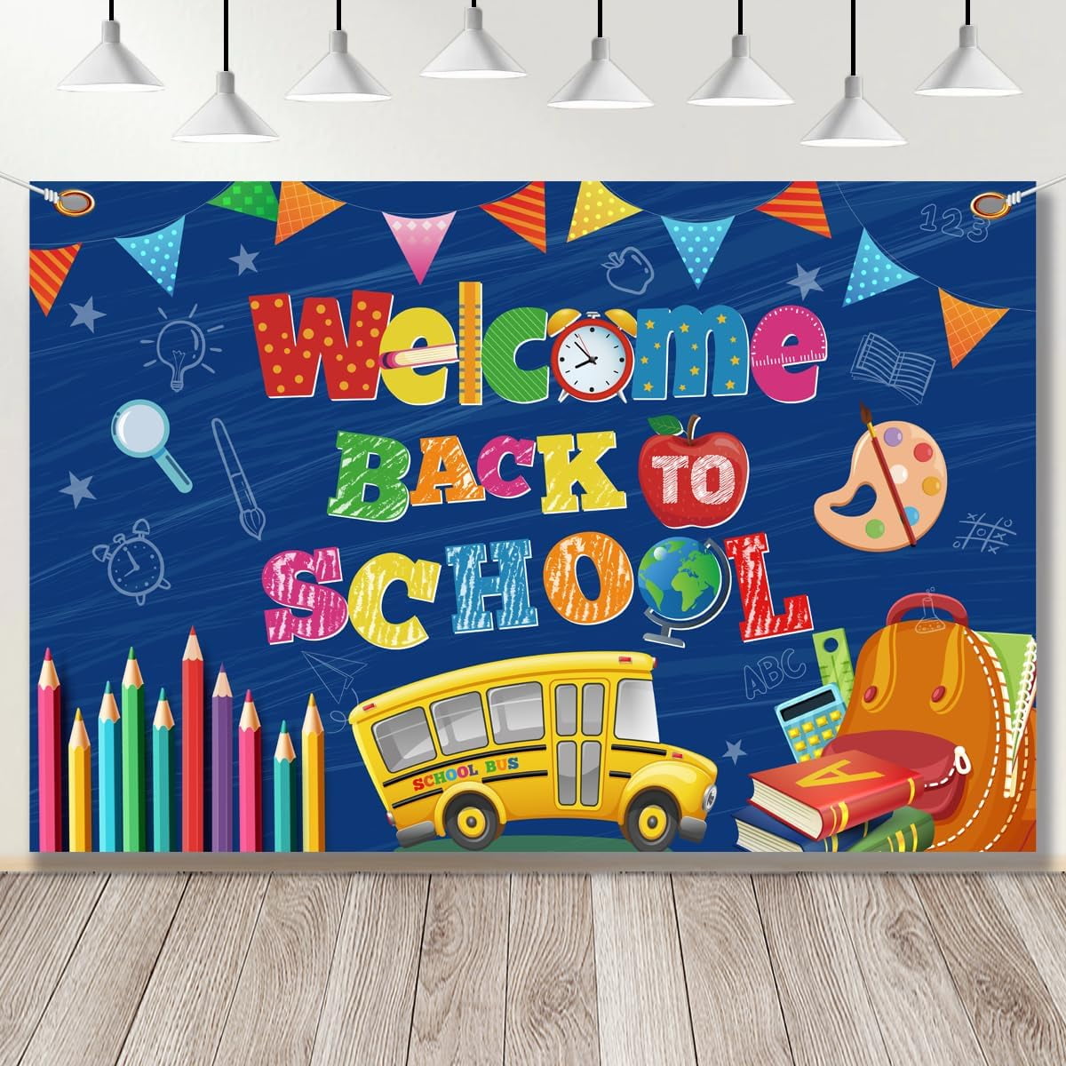 Back to School Backdrop,Welcome Back to School Supplies First Day of ...