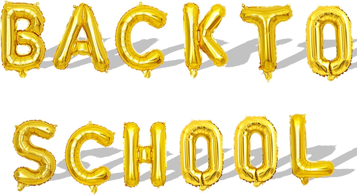 Back to School Balloons Banner Set - Gold Classroom Party Balloons with ...