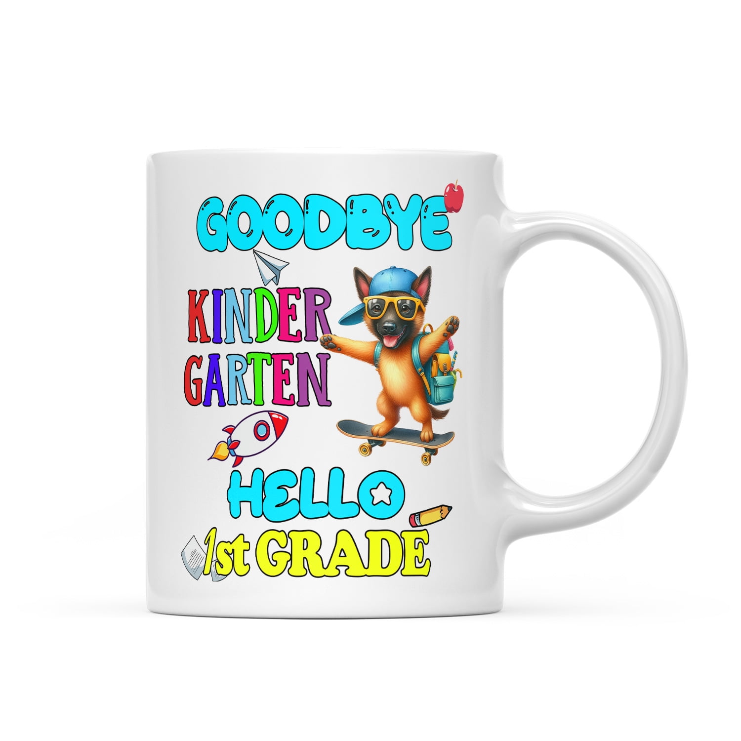 Back to School Belgian Malinois Goodbye Kindergarten Hello 1st Grade ...