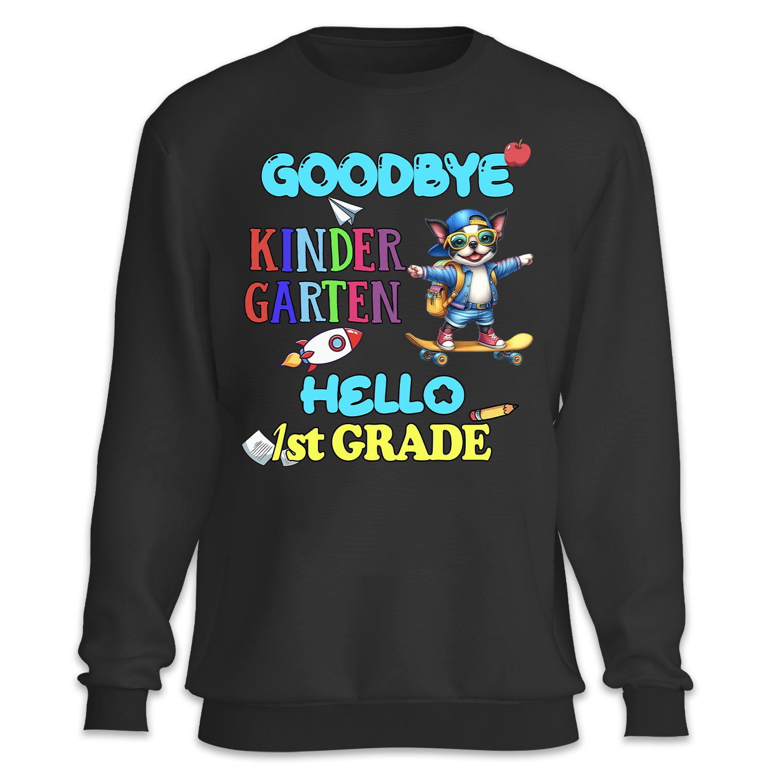 Back to School Boston Terrier Goodbye Kindergarten Hello 1st Grade ...