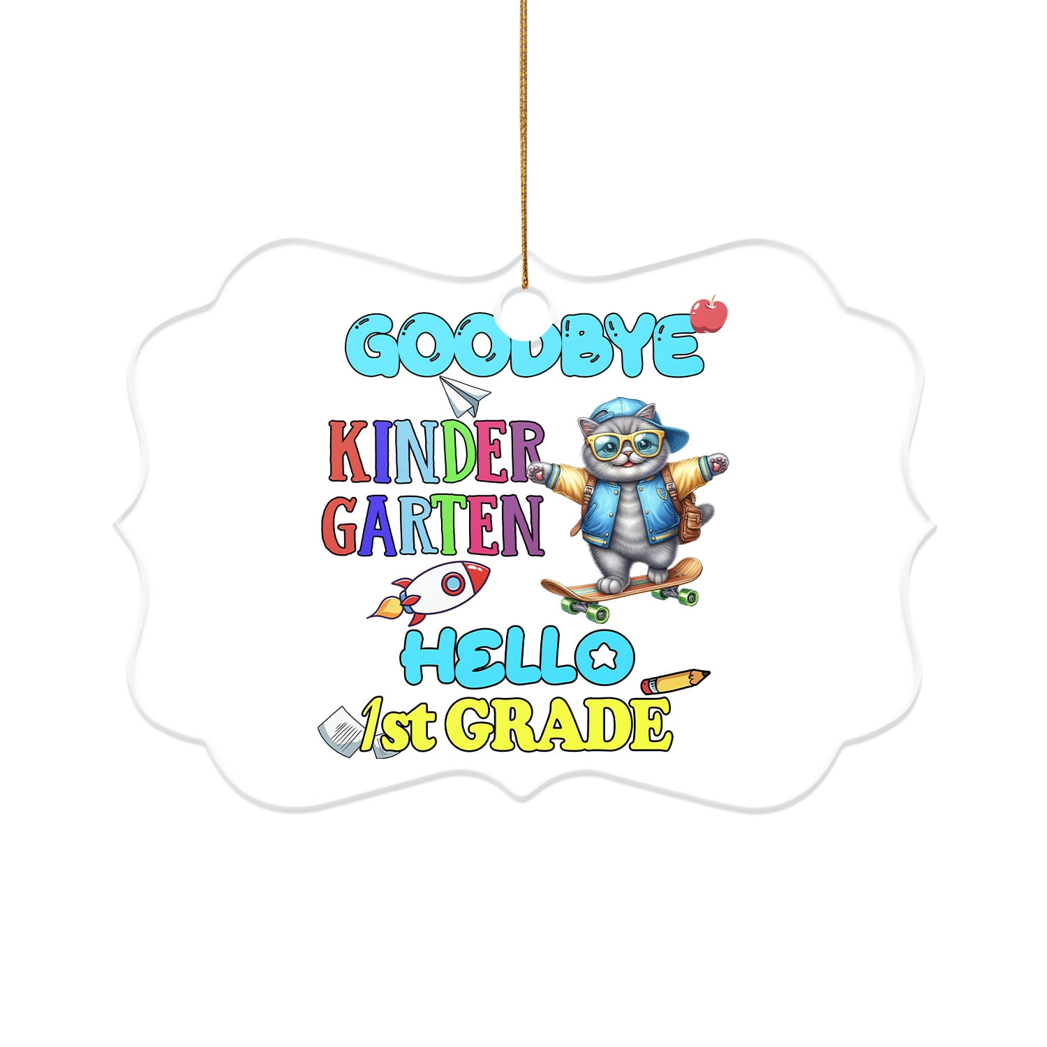 Back to School British Shorthair Goodbye Kindergarten Hello 1st Grade ...