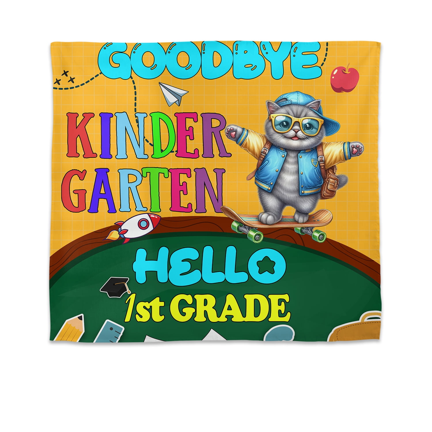 Back to School British Shorthair Goodbye Kindergarten Hello 1st Grade ...