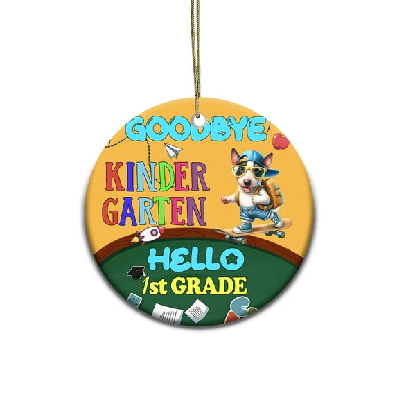 Back to School Bull Terrier Goodbye Kindergarten Hello 1st Grade ...