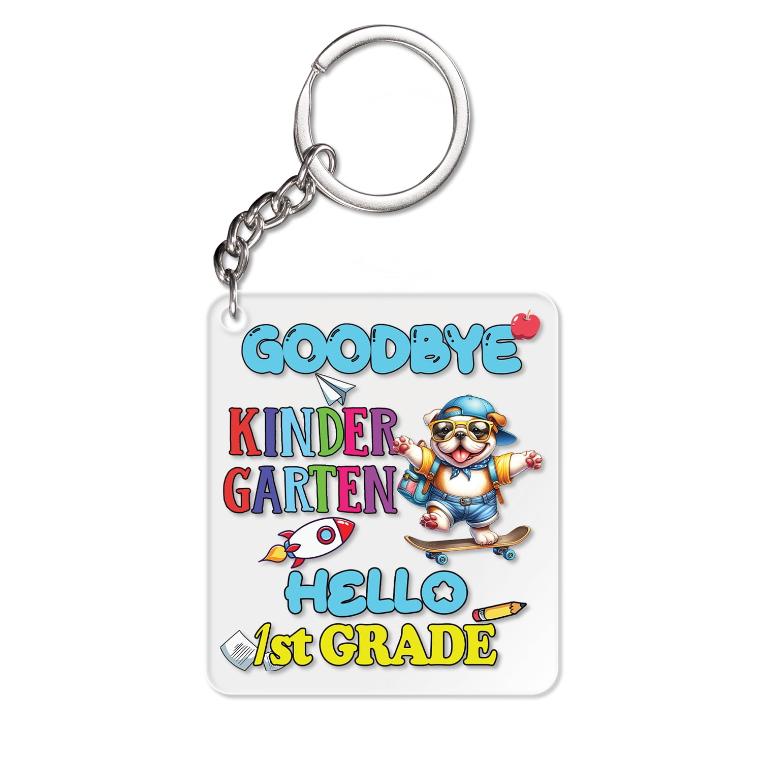 Back to School Bulldog Goodbye Kindergarten Hello 1st Grade Acrylic ...
