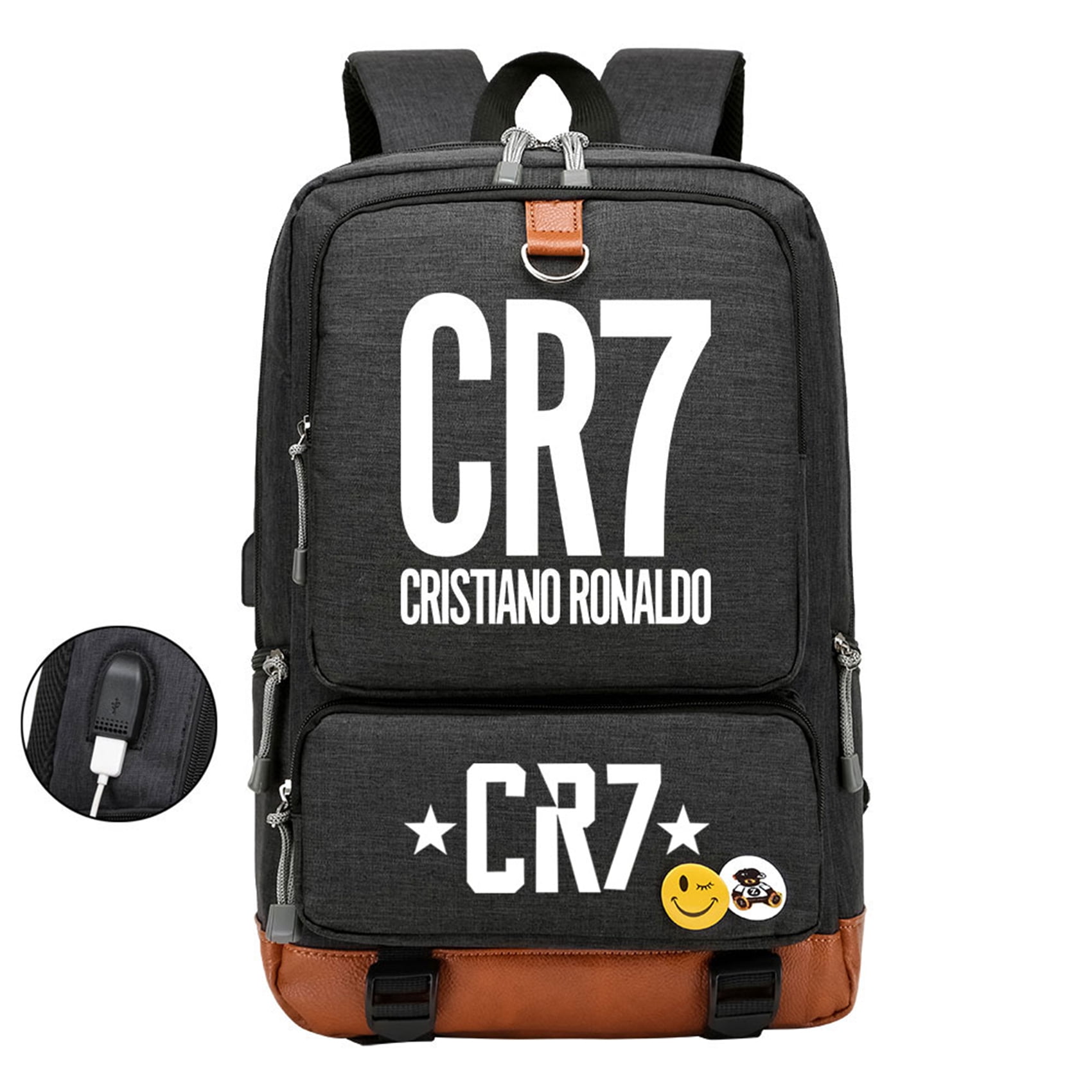 Back to School Canvas Bookbag Lightweight Travel Knapsack-Youth CR7 ...