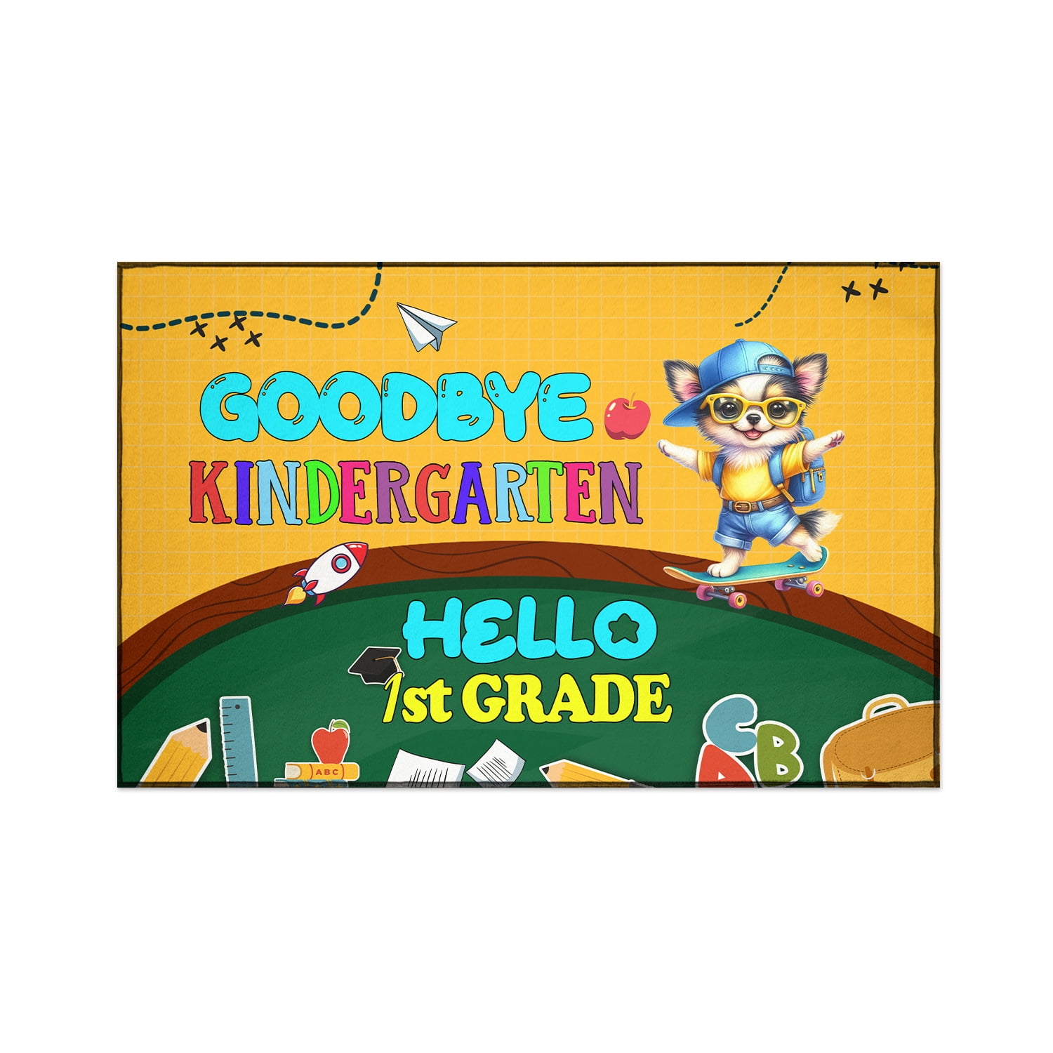 Back to School Chihuahua Goodbye Kindergarten Hello 1st Grade Indoor ...
