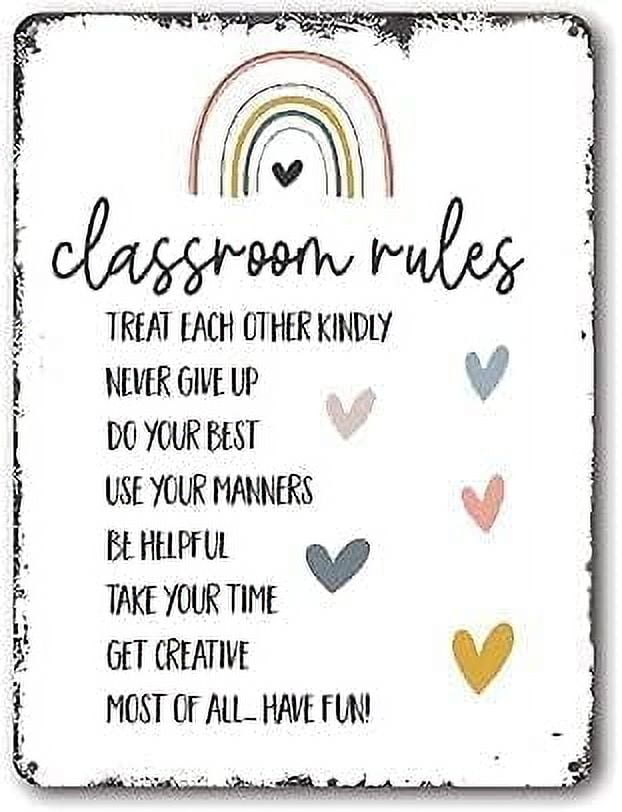 Back to School Classroom Rules Gift for Teacher, Teacher Rules ...