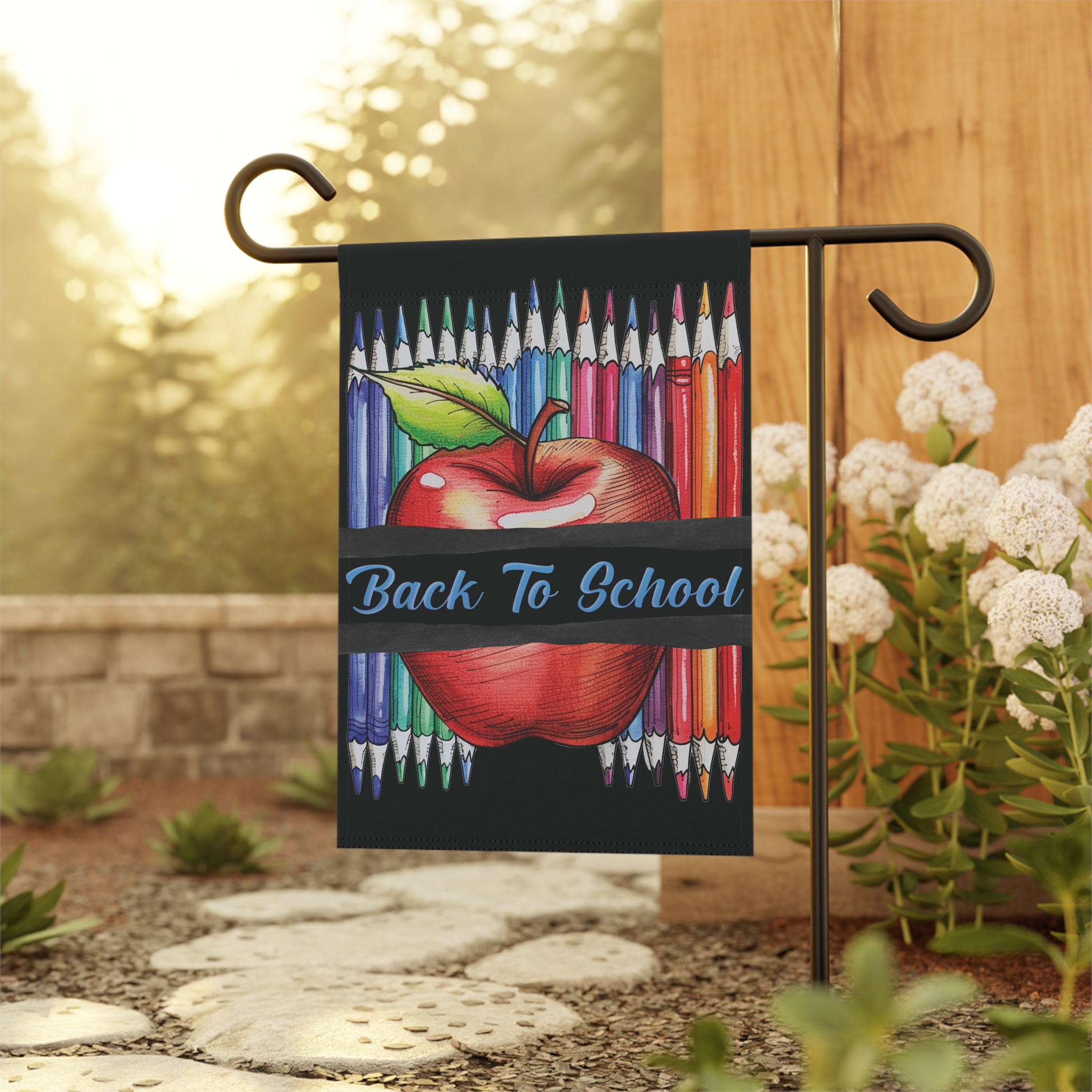 Back to School Crayon Flag, Teacher Flag, Classroom Outdoor ID-0627 ...