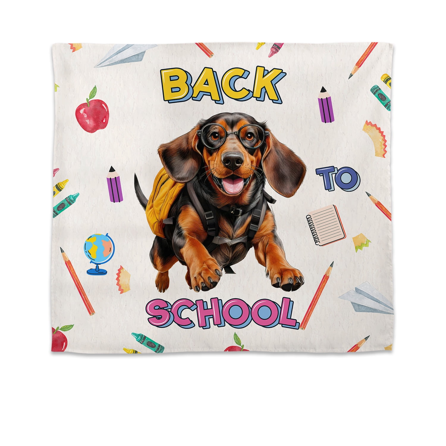 Back to School Cute Bloodhound Tapestry Dog Lover Wall Hanging Backdrop ...